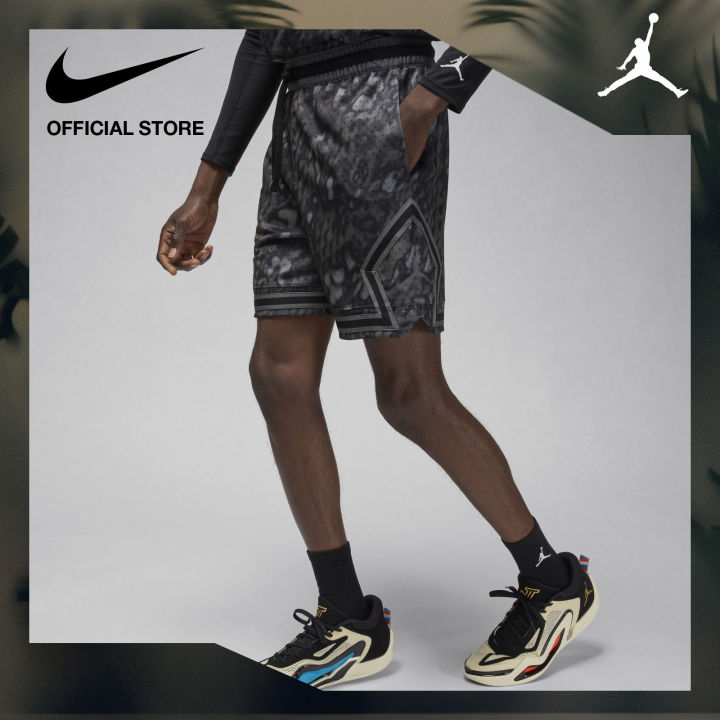 Nike Men's Jordan Sport Dri-Fit Aop Diamond Shorts - Black ไนกี้ กางเกง ...