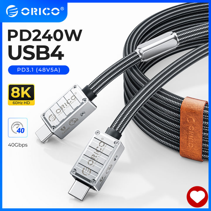 ORICO 40Gbps USB4 Cable C TO UCB C 240w Thunder 3 Type-C Fast Charging ...
