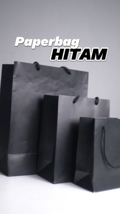 Paper Bag Hitam | Paper Bag Hitam Polos Souvenir | Paper Bag Gift Bag ...