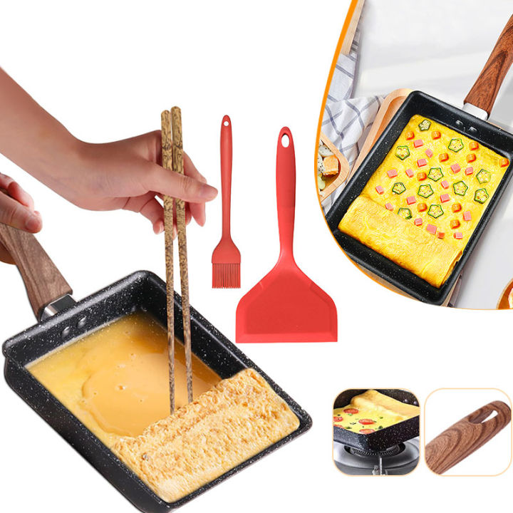 Tamagoyaki Japanese Omelette Pan Nonstick Egg Pan Skillet Rectangle ...