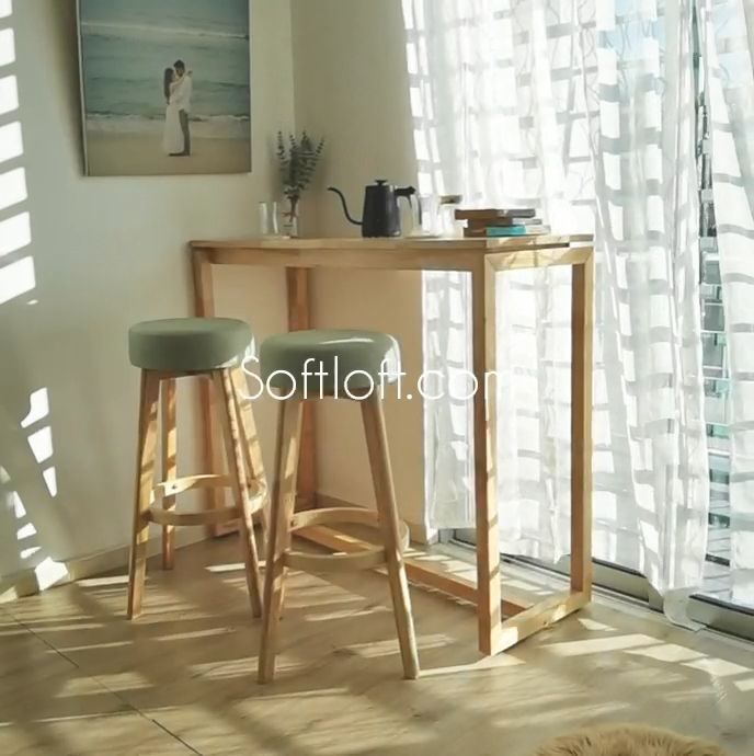 Softloft [1+2] Zen Bar Table 92CM + 2 Momo Stool Counter Set From 100 % ...