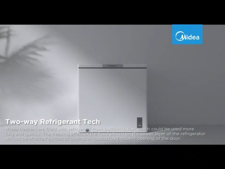 Midea 260L Chest Freezer WD-260WA Free Key Lock & Roller / 2 IN 1 ...