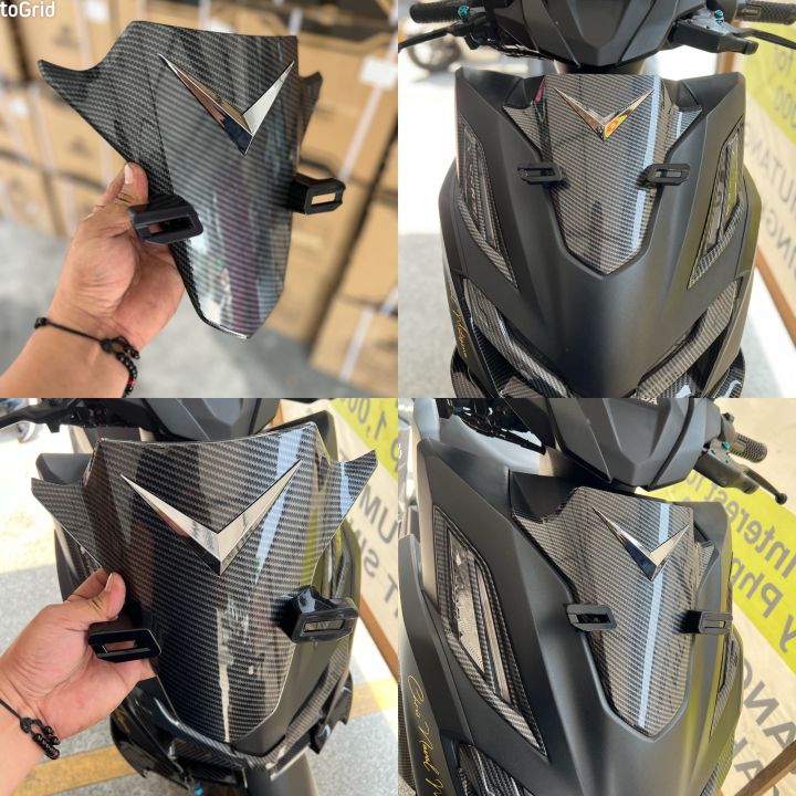 Honda Click 160 Original Carbon Hydro Dip Front Cover with Plate Holder ...