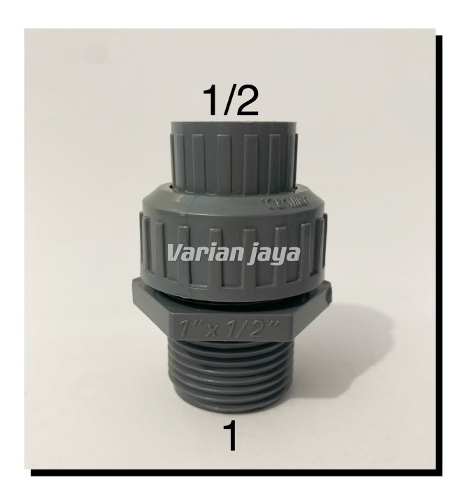 Watermur Drat Luar 1 x 1/2 inch Polos Water Moor PVC Mur Sok 1x1/2 ...