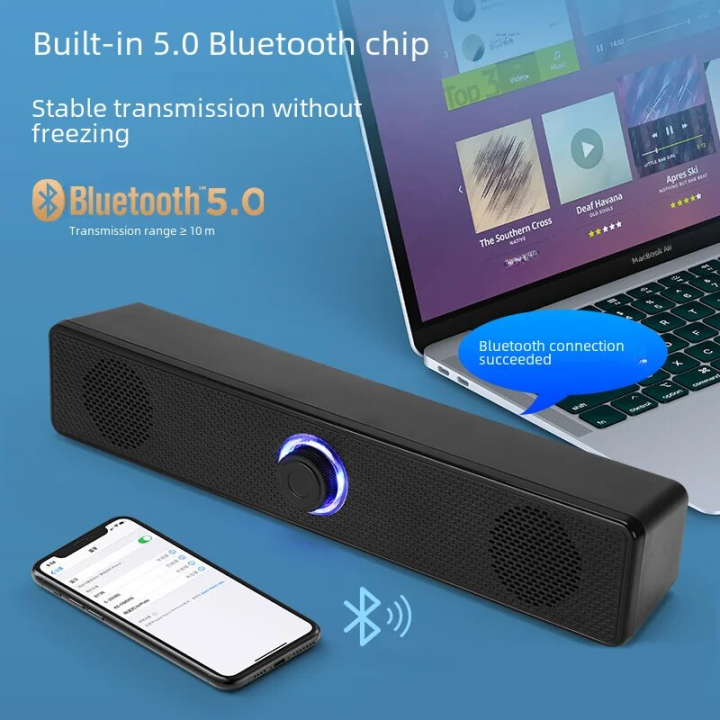 350ts Long Bar Bluetooth Speaker Wired Usb Sound Button For Laptop ...