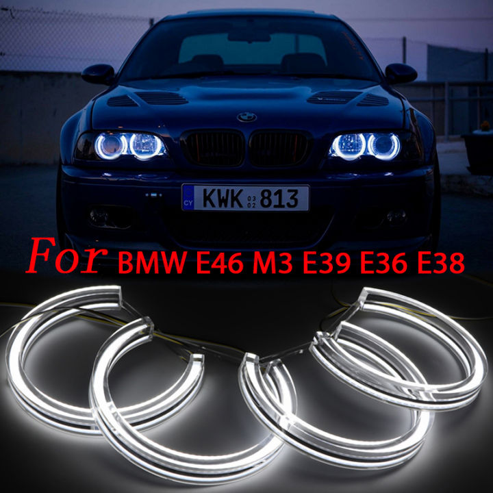 Crystal LED Angel Eyes For BMW E46 M3 E38 E39 E36 Xenon Headlight ...