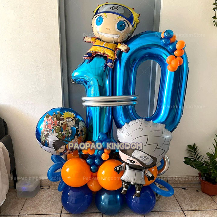 Cartoon Naruto Theme Foil Balloons Set Kids Birthday Party Naruto ...