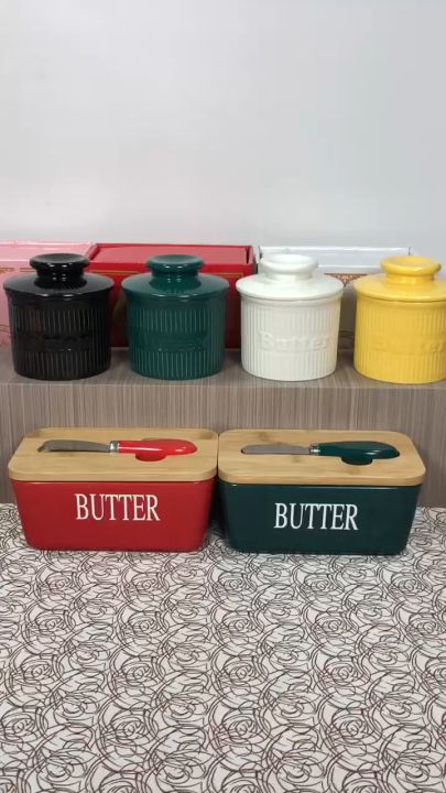 MBB Butter Box with Lid / Airtight Covered Butter Keeper Container for ...