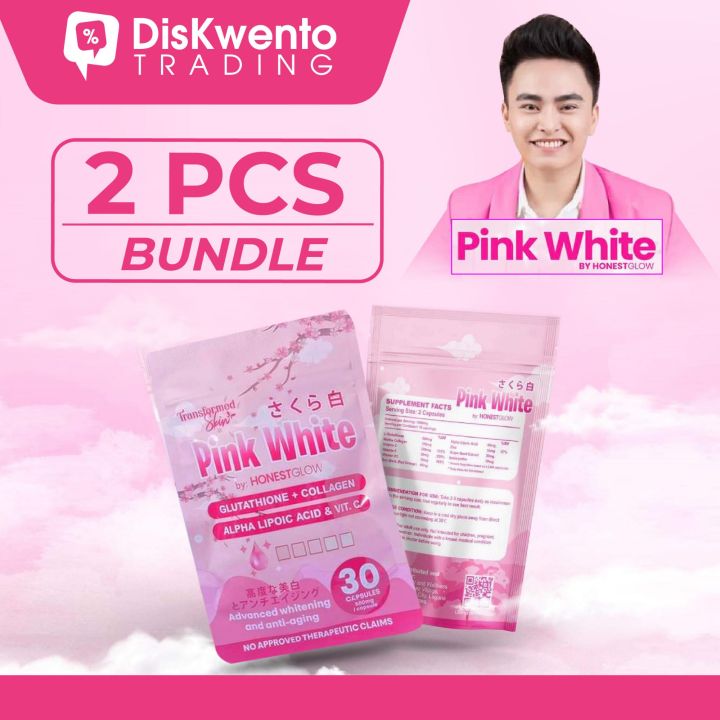 HONEST GLOW PINK WHITE GLUTATHIONE 30 capsules by DAVE VILLNUEVA ...