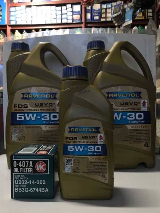 Ravenol FDS 5w-30 9L with FREE O-407A Vic Oil Filter | Lazada PH