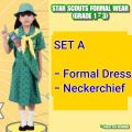 STAR SCOUT UNIFORM SET/GRADE 1 TO 3/GIRL SCOUT/TYPE A/FORMAL DRESS SET ...