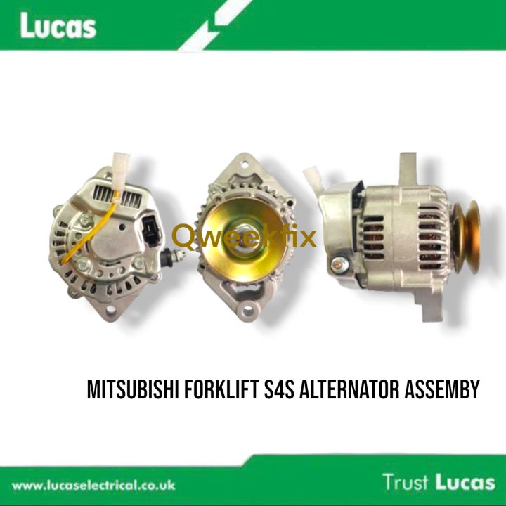 GENUINE LUCAS ALTERNATOR ASSEMBLY FOR MITSUBISHI FORKLIFT S4S 40A 12V 1 ...
