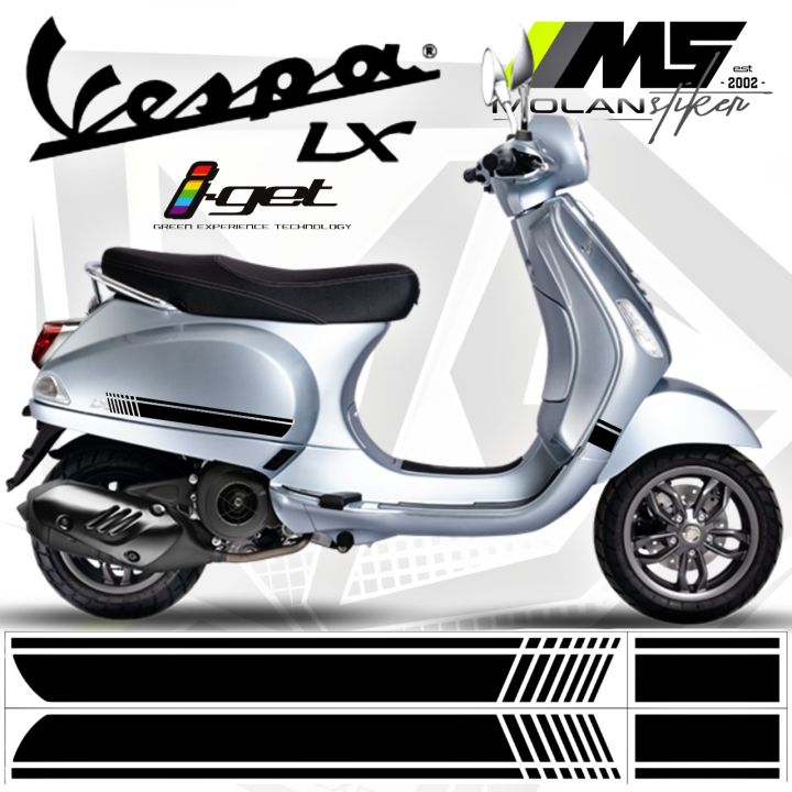 Cutting Sticker Striping Variasi Vespa Lx 125 & Vespa S 125 (Vespa S ...