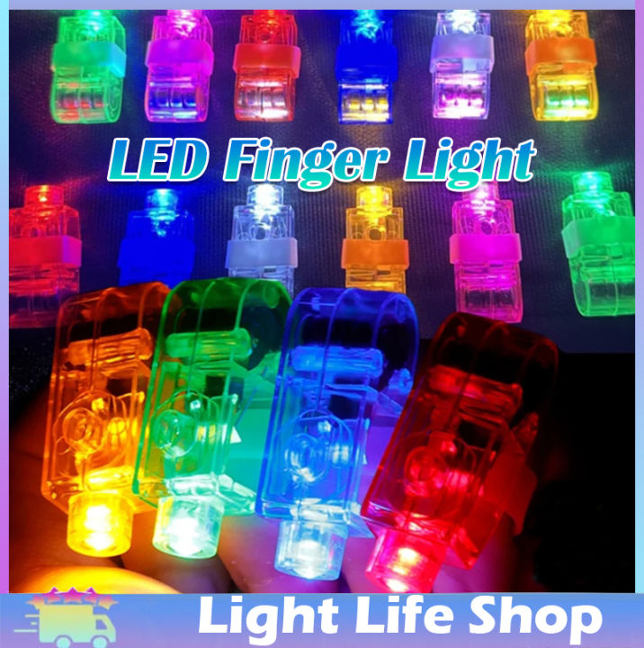 LED Finger Lights Glowing Dazzle Colour Laser Emitting Lamps Christmas ...