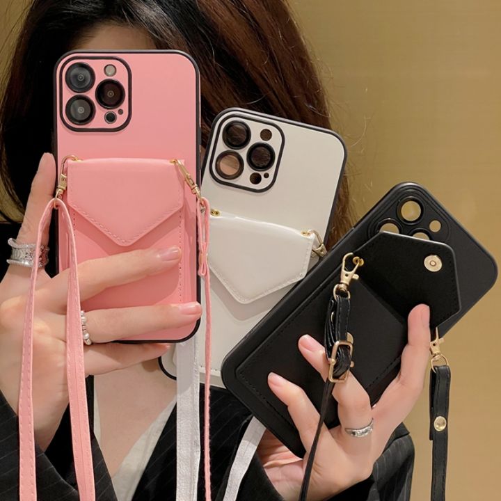 HOCE Crossbody Wallet Leather Phone Cases For iPhone 15 14 13 12 Pro ...