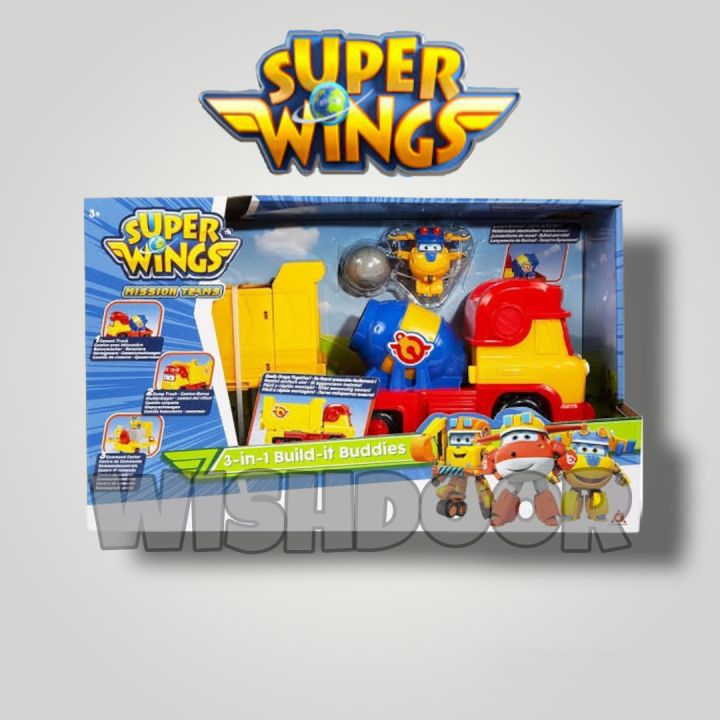 Super Wings 3 in 1 Build it Buddies Donnie mainan anak Mobil Cement ...