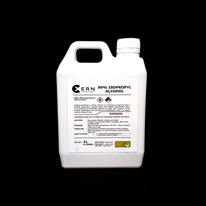 99% Pure Isopropyl Alcohol / IPA / Industrial Solvent 1L | Lazada PH