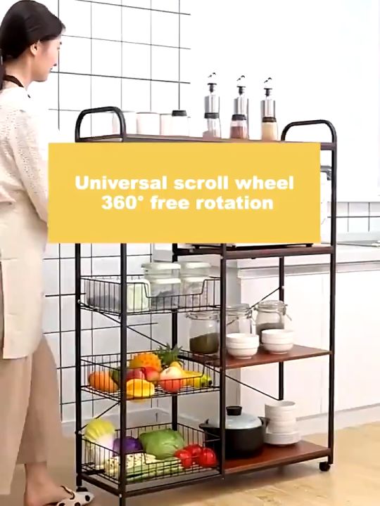 3/4 layers Kitchen Organizer Microwave Rack Kitchen Organizer Shelf ...