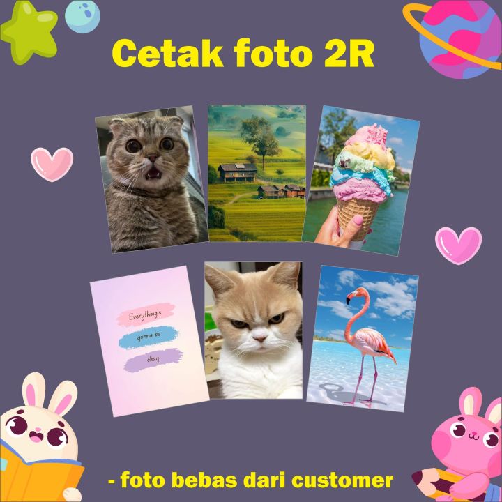 cetak foto 2R/3R/4R/5R/6R/8R | Lazada Indonesia