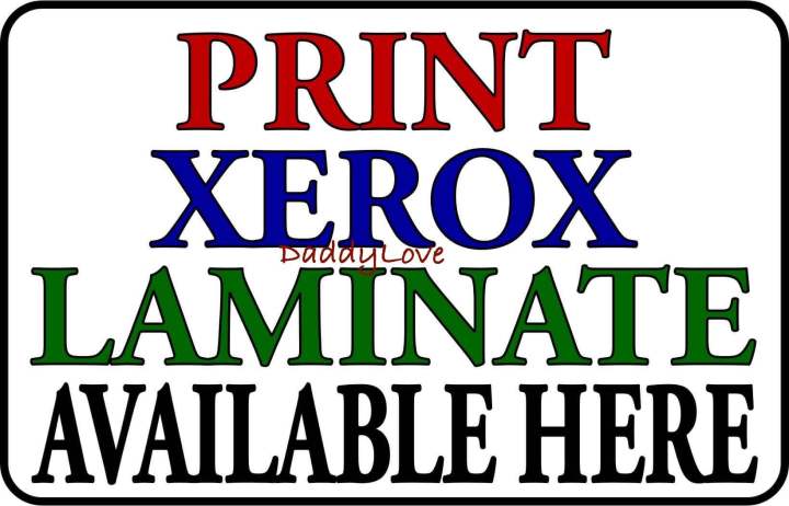 PRINT XEROX LAMINATE PVC Signage 7.8x11 inches | Lazada PH