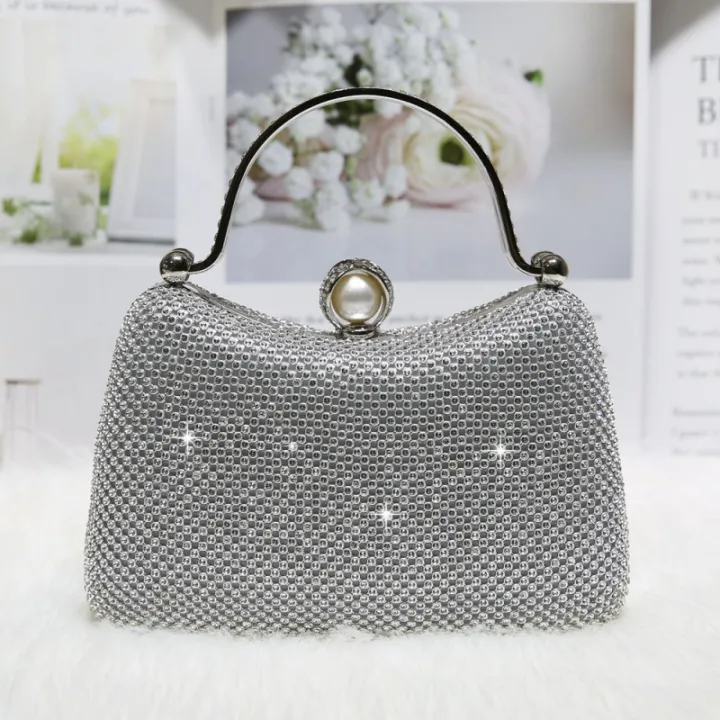 MEIFEI | กระเป๋าคลัทช์สำหรับงานกลางคืนพร้อมคริสตัลน้ำ | Lazada.co.th