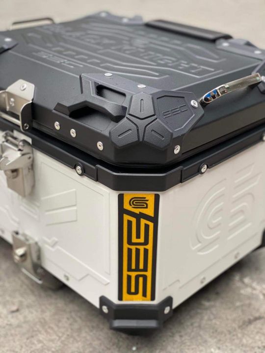 SEC Black Knight white 45 Liters Alloy Top Box | Lazada PH