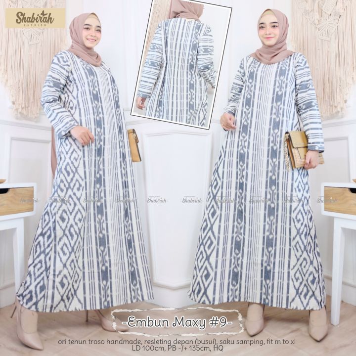 Gamis Embun Maxy tenun / blus tenun / rok tenun / atasan tenun ...