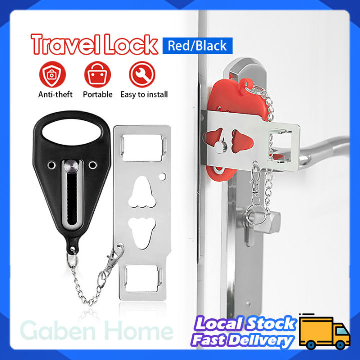 Travel Door Lock Portable Lock Hotel Security Anti Theft Lockdown Lock ...