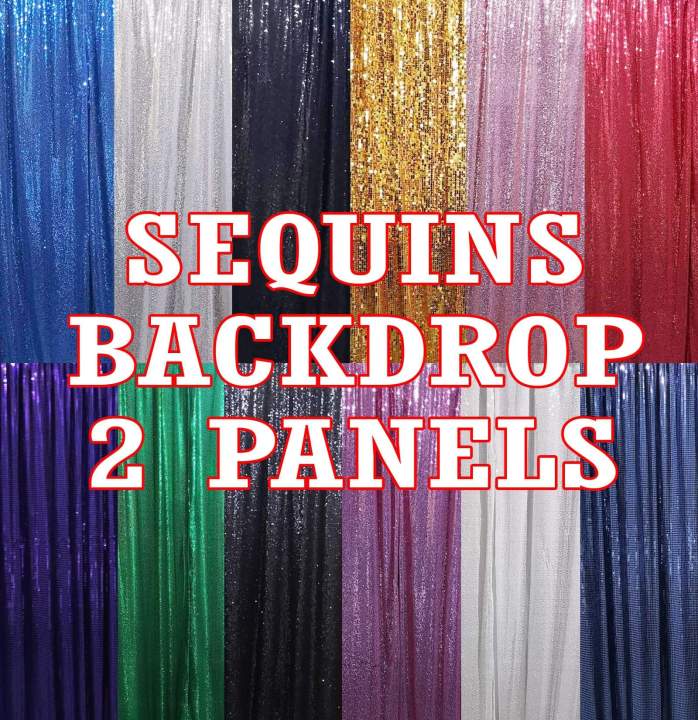 Sequins Backdrop 2 Panels Photobooth Backdrop with Pole Mount | Lazada PH
