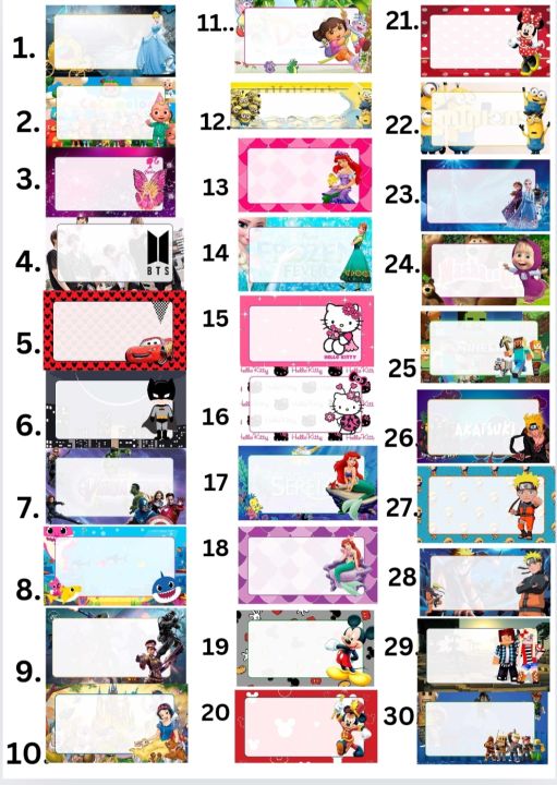 1pc Name tag and 8pcs sticker Name | Lazada PH