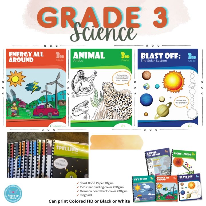 GRADE 3 (SCIENCE) Activity Workbook Worksheet Homeschool Learning ...