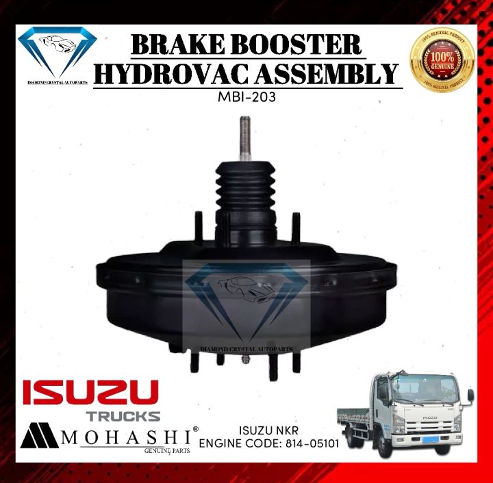 BRAKE BOOSTER HYDROVAC ASSEMBLY ISUZU NKR ENGINE CODE: 814-05101 ...
