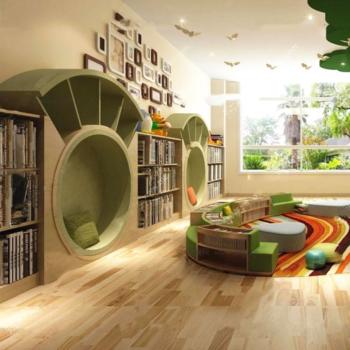 Kindergarten Primary School Reading Area Short Bookcase School Corridor ...