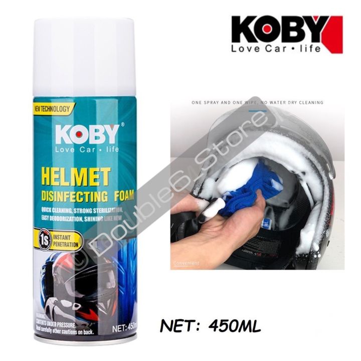 KOBY Helmet Disinfecting Foam 450ML Cleaning Disinfection Topi Keledar ...