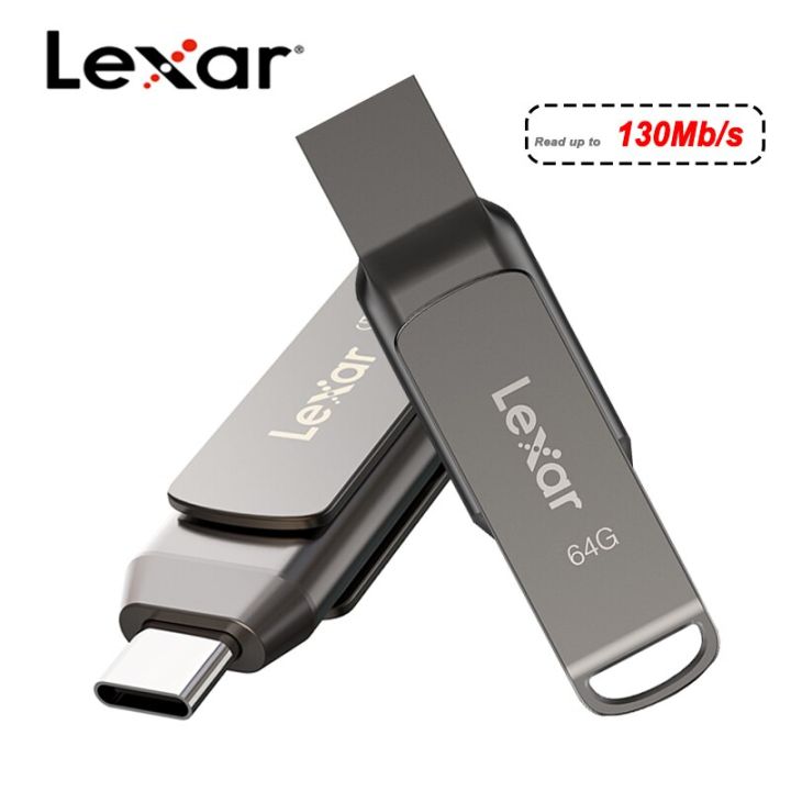 D400 Lexar USB 128GB typec OTG 3.1 USB แฟลชไดรฟ์64GB U Disk 32GB pendrive รถ256GB ไดรฟ์ปากกาขนาด ...