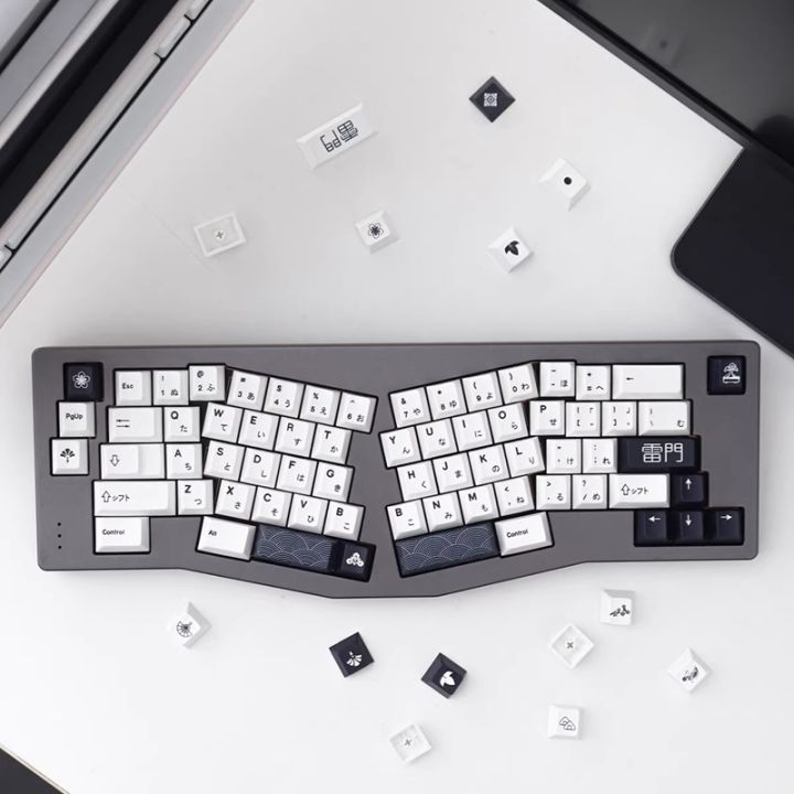 【Keycap Only】Minimalist white Japanese Remen Keycap 152 Keys Cherry ...