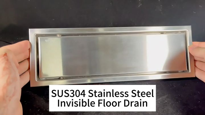 SUS304 Stainless Steel Linear Shower Floor Drain Invisible Floor Drain ...