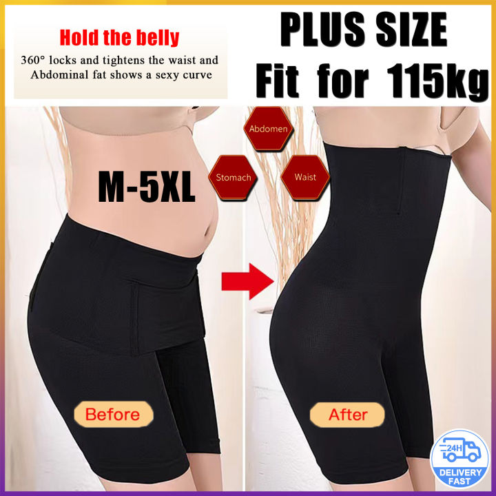 【Plus Size】Women High-Waisted Belly Pants Belly-Lifting Buttocks Body ...