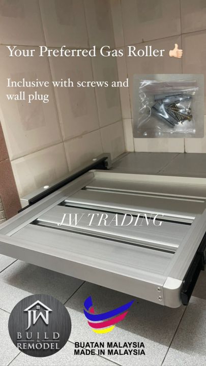 Heavy Duty Kitchen Cabinet Aluminium Gas Cylinder Roller Slide / Gas ...