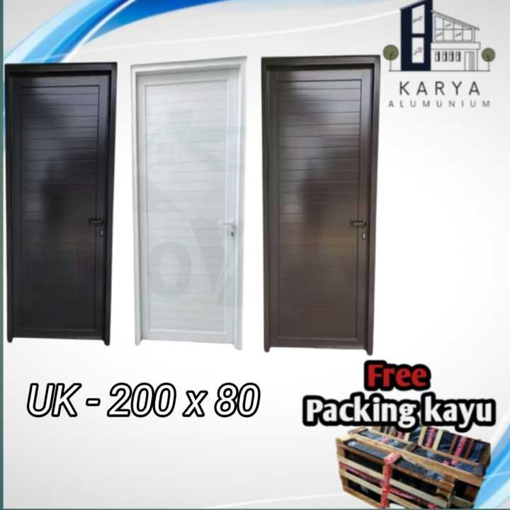 satu set kusen+pintu aluminium full spanrel ukuran T.200xL.80//200x90cm ...