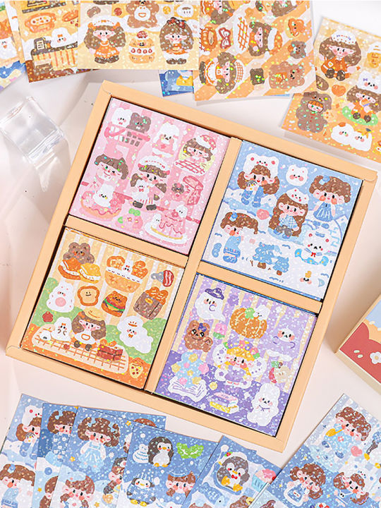 100 Laser Goo Card Stickers Do Not Repeat Soft Warm Time Hand Ledger ...