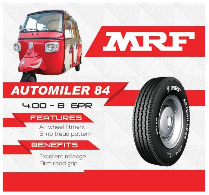 MRF Tire 4.00–8 with tube 6 Ply Rating Automiler | Lazada PH