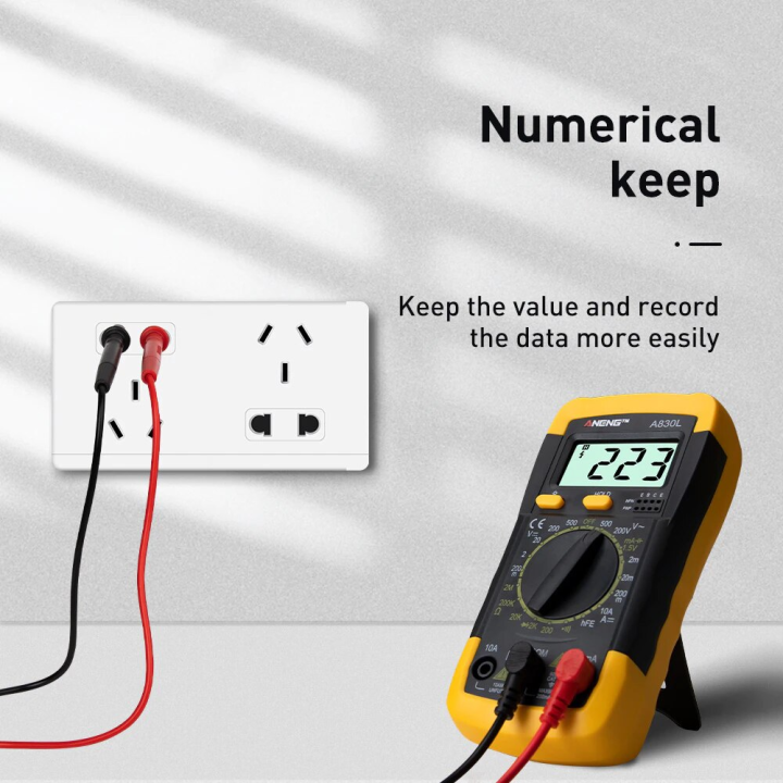 A830L LCD Digital Multimeter AC DC Voltage Diode with Buzzer Function ...