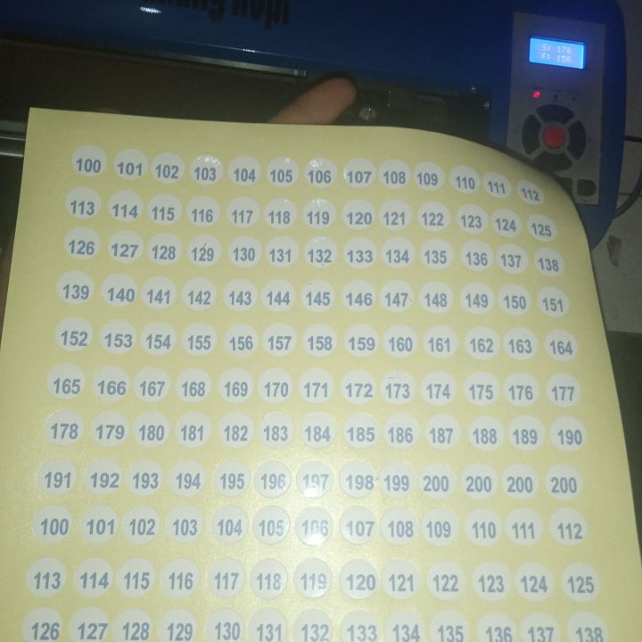 sticker label angka 100-200 | Lazada Indonesia