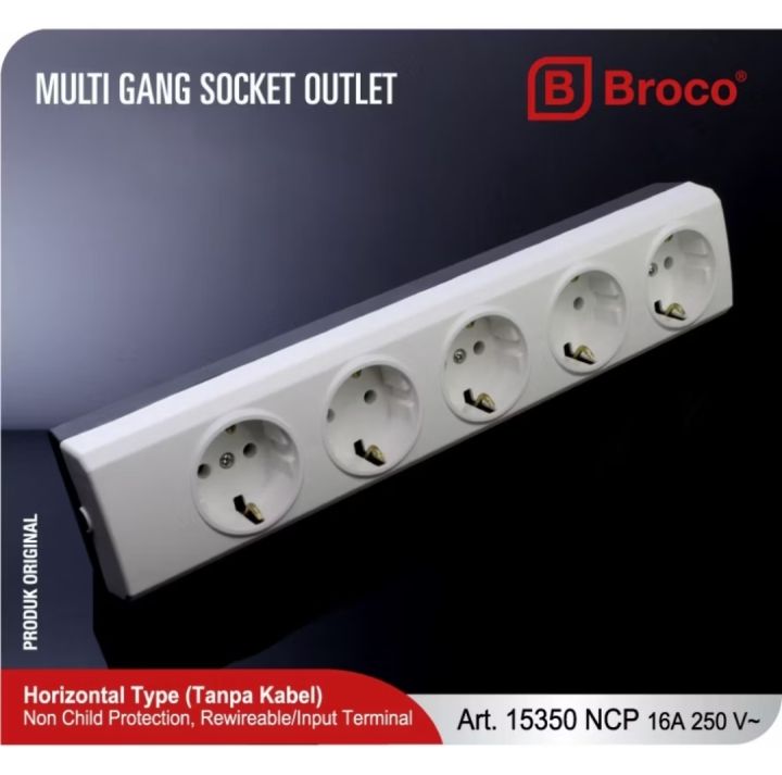 STOP KONTAK 5 LUBANG BROCO | TERMINAL KUNINGAN | TERMINAL LISTRIK 5 ...