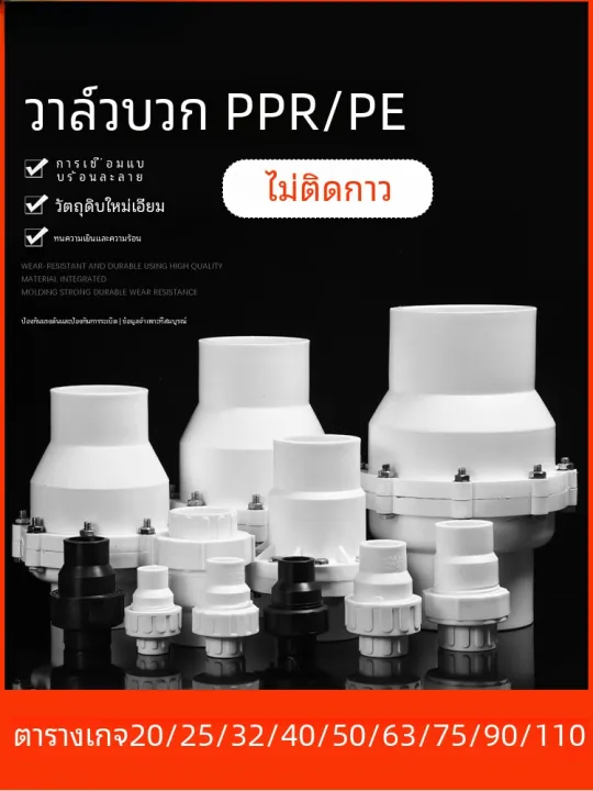 วาล์วย้อนทิศแบบหนาขึ้น 4 ส่วน 20PPR ป้องกันการไหลกลับ พร้อมตัวเชื่อมแบบยืดหยุ่น วัสดุ PPR แหล่ง ...