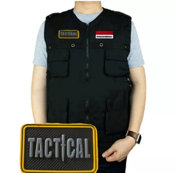 Rompi lapangan bordir TACTICAL/Rompi wartawan/Rompi outdoor murah ...