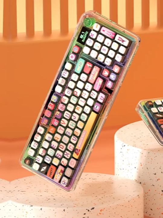 PIIFOX Keycaps PBT Key Cap Double Leather Milk Key Cap Sublimation ...