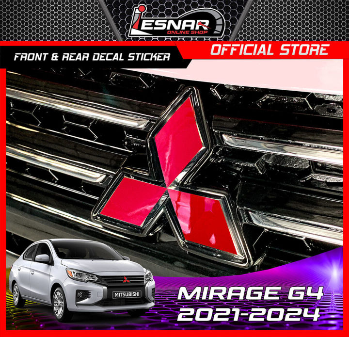 Mitsubishi Mirage G4 2021-2024 Front & Rear Logo Decal Sticker Official ...