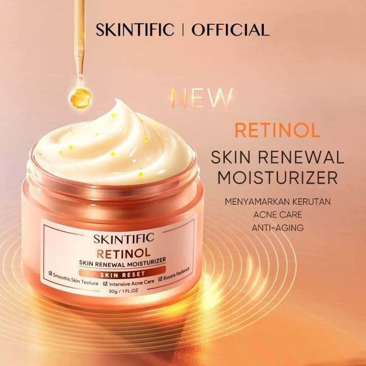 SKINTIFIC - Retinol Skin Renewal Moisturizer 30g | Lazada Indonesia